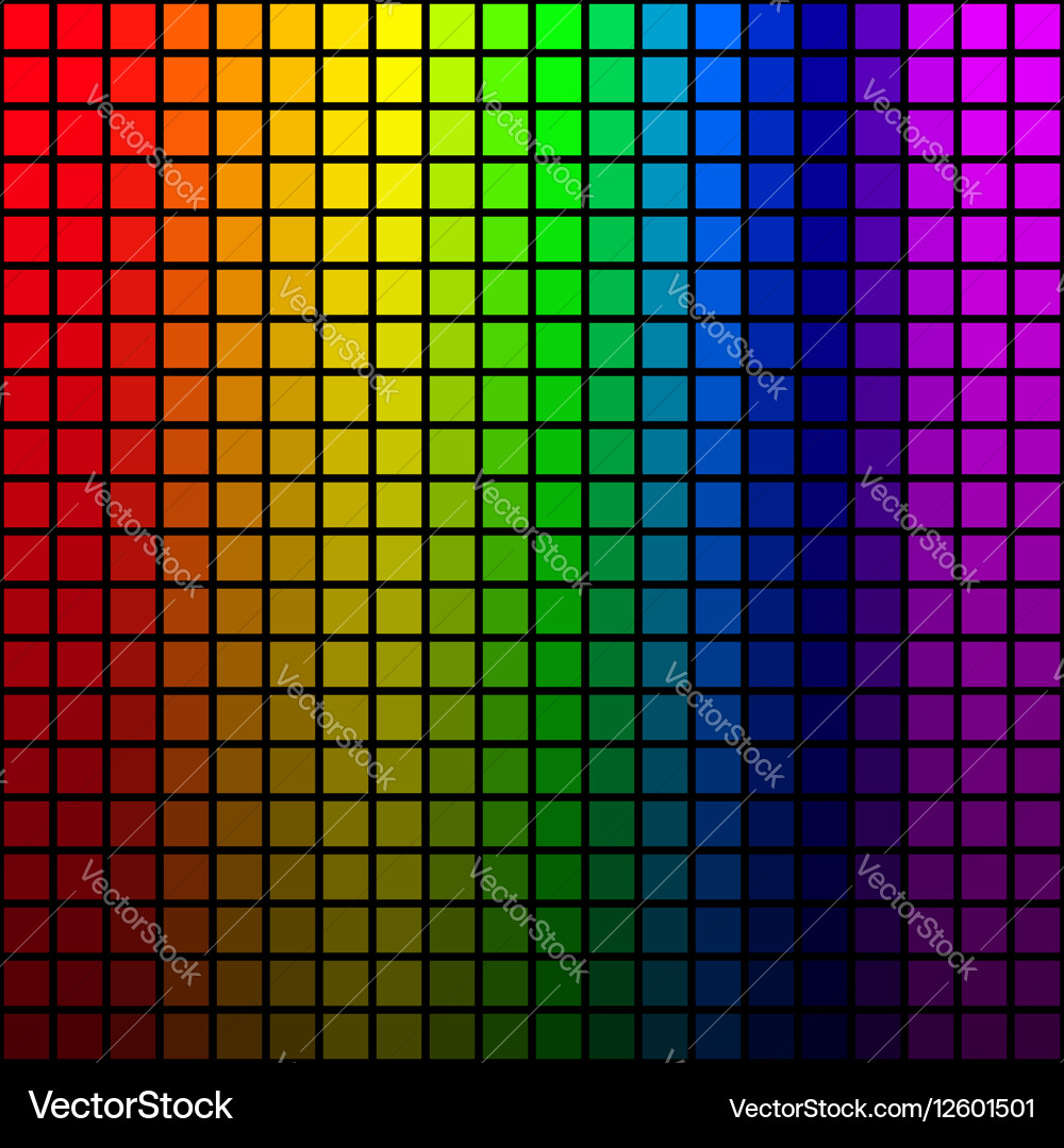 Background of rainbow colored mosaic Royalty Free Vector