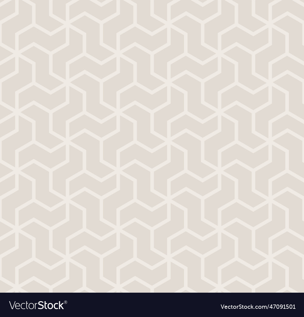 Beige hexagonal geometric pattern Royalty Free Vector Image