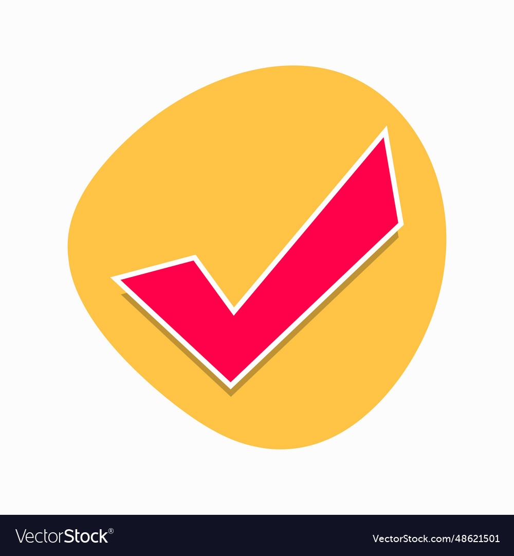 Check mark flat icon design Royalty Free Vector Image Check mark flat icon design Royalty Free Vector Image