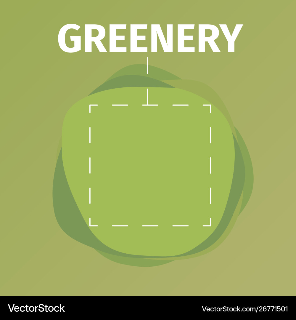Color year greenery beautiful trendy Royalty Free Vector
