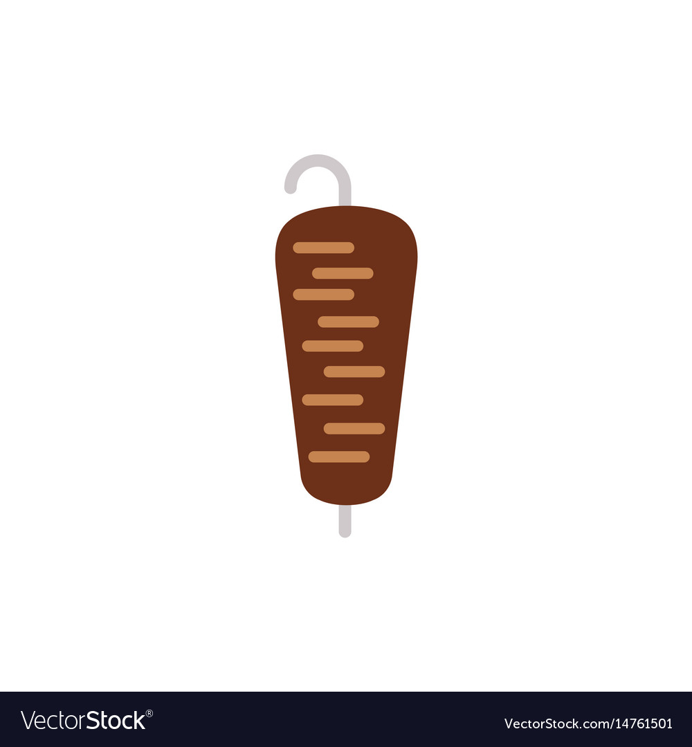 Doner kebab on pole Royalty Free Vector Image - VectorStock