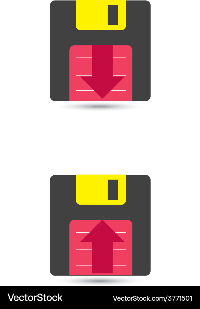 Download and upload icons 37 Royalty Free Vector Image