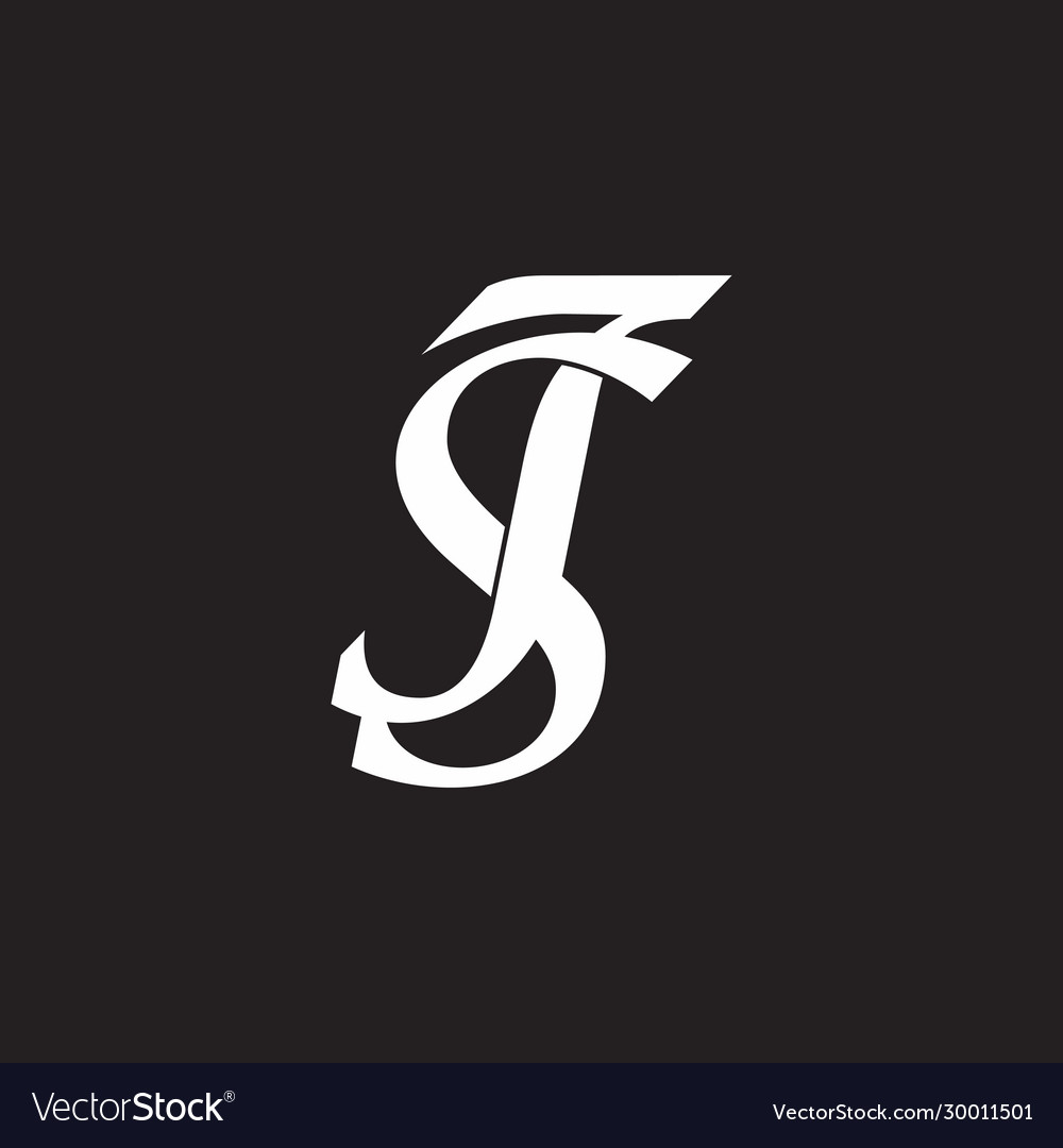 Letter sj linked simple overlapping design symbol Vector Image Letter sj linked simple overlapping design symbol Vector Image