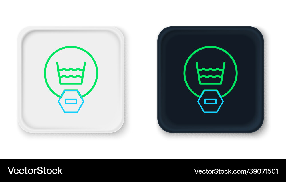 Line delicate wash icon isolated on white Vector Image