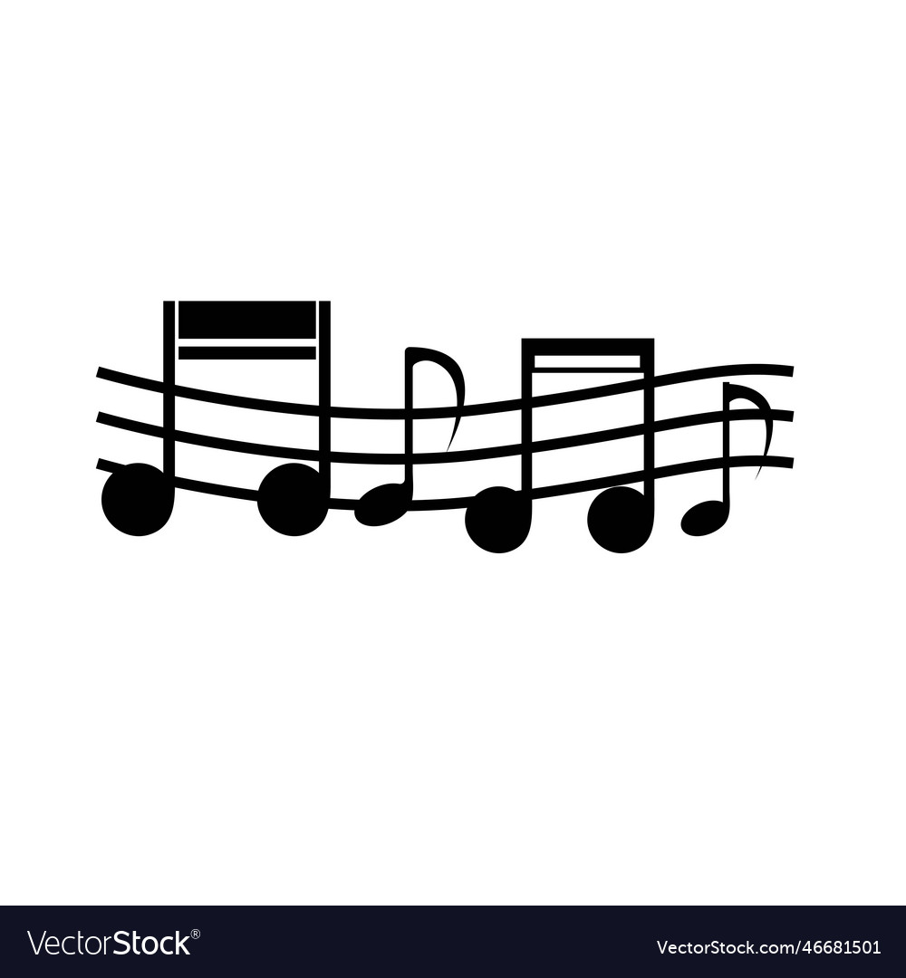 Music note logo Royalty Free Vector Image - VectorStock