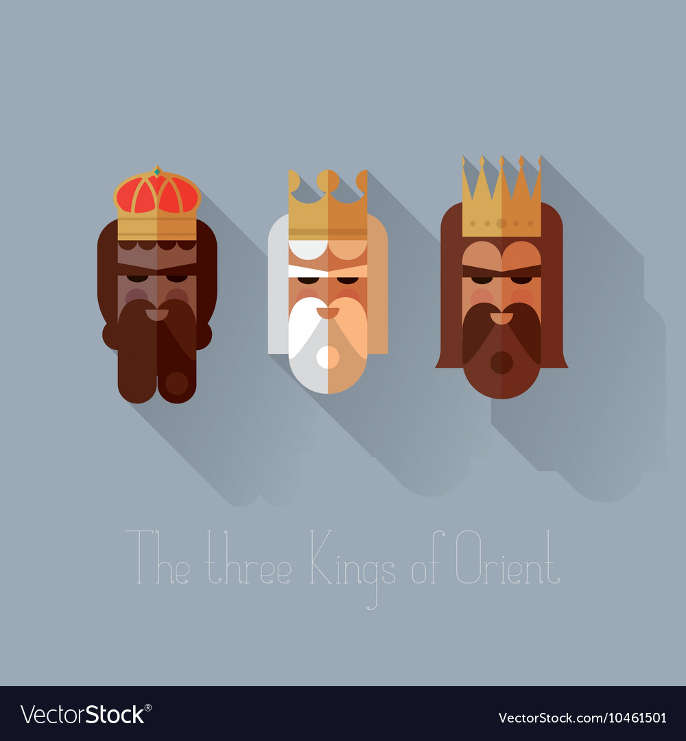 Three kings of orient wisemen Royalty Free Vector Image