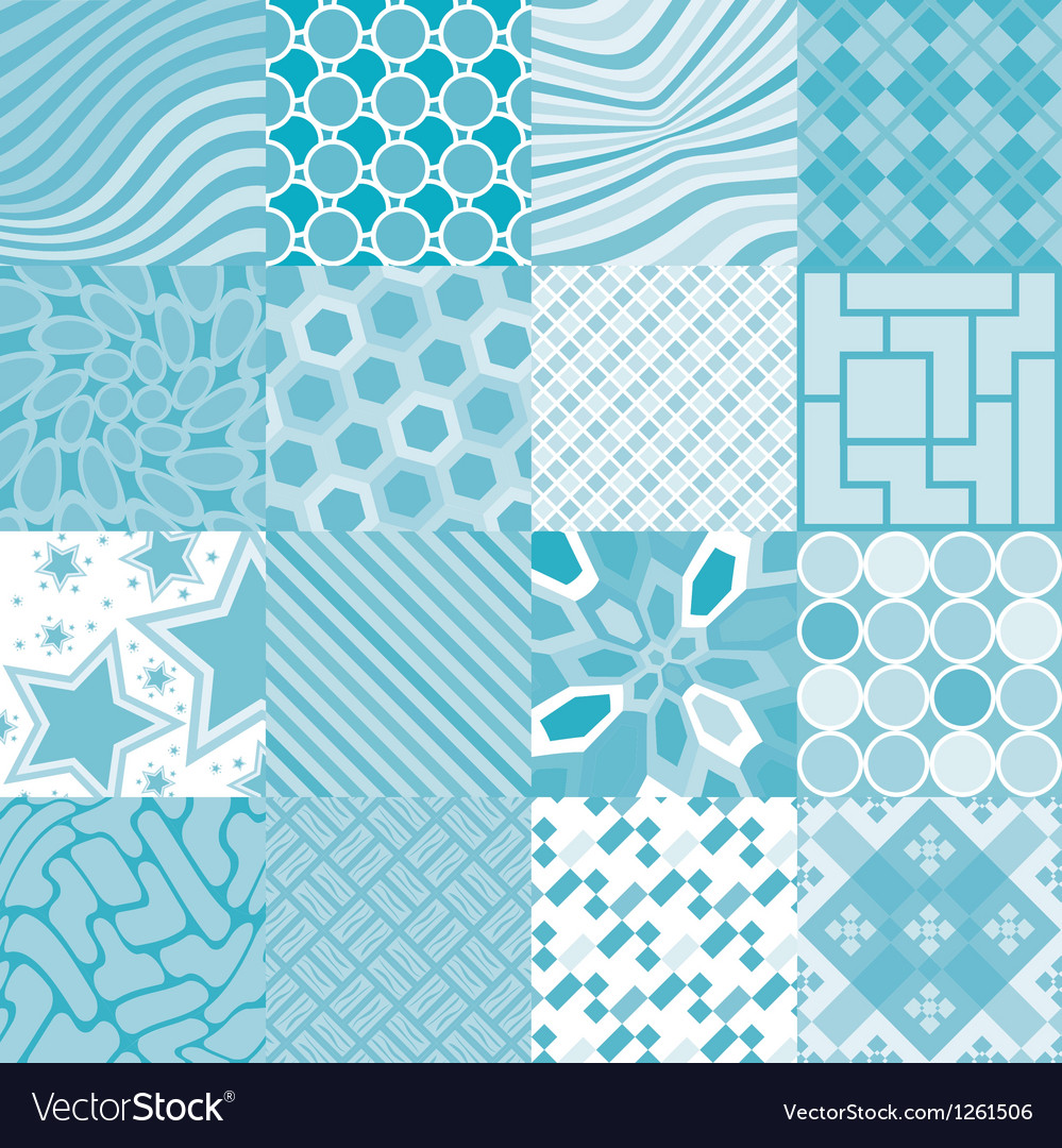 16 patterns of square tiles Royalty Free Vector Image
