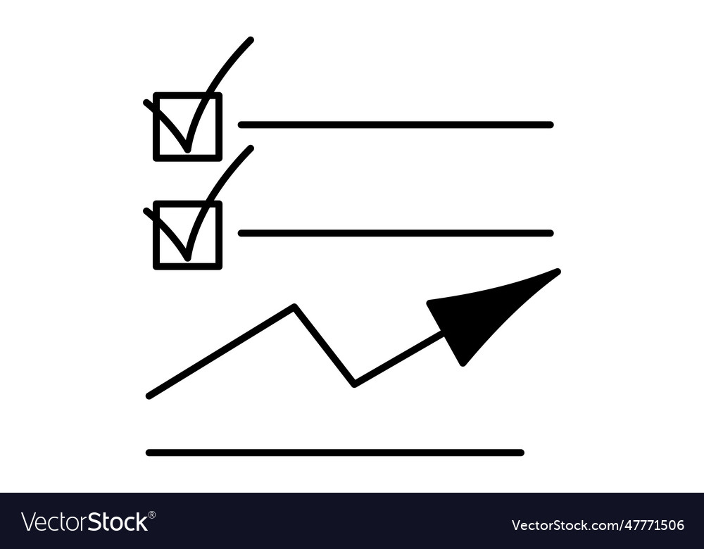 Achievement of goals execution of action plan Vector Image