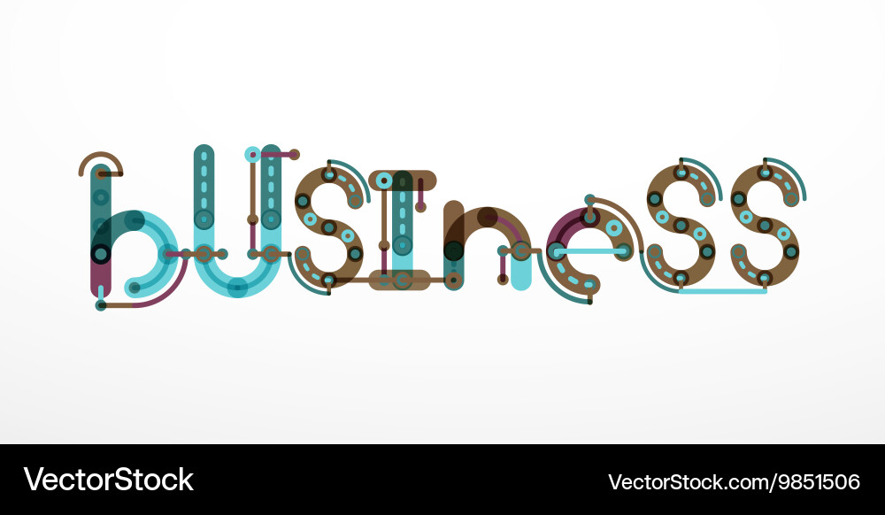 Business word lettering Royalty Free Vector Image