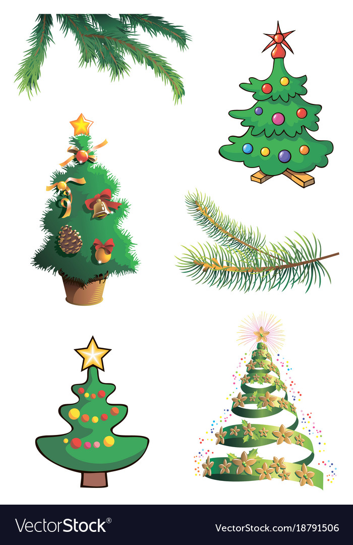 Christmas trees Royalty Free Vector Image - VectorStock