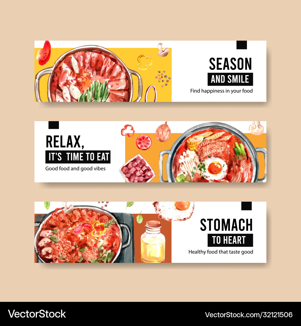 Cooking banner template design for brochureweb Vector Image
