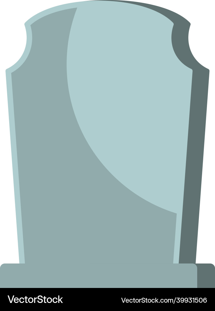 Old decrepit grave in a cemetery mossy warped Vector Image