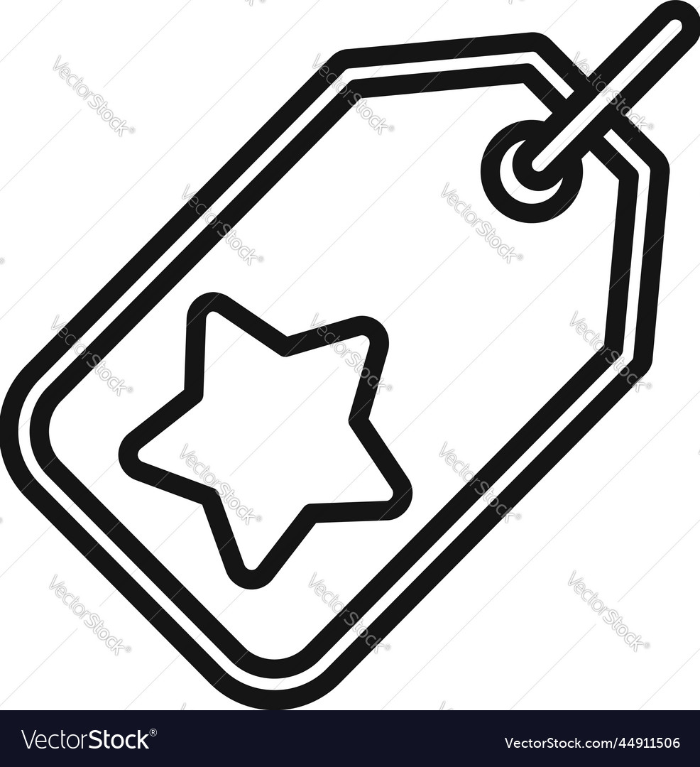 Sale tag icon outline computer interface Vector Image