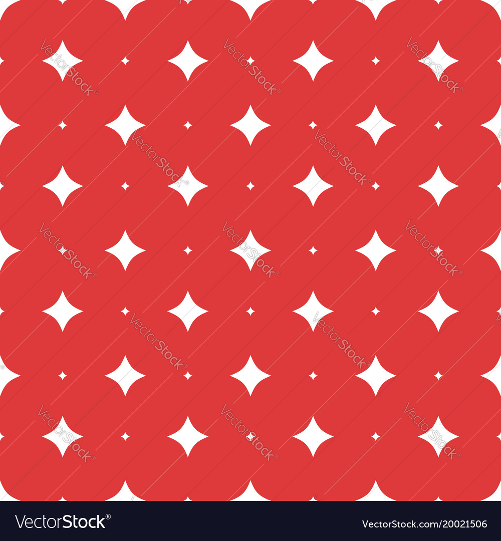 Seamless stars pattern on red background Vector Image