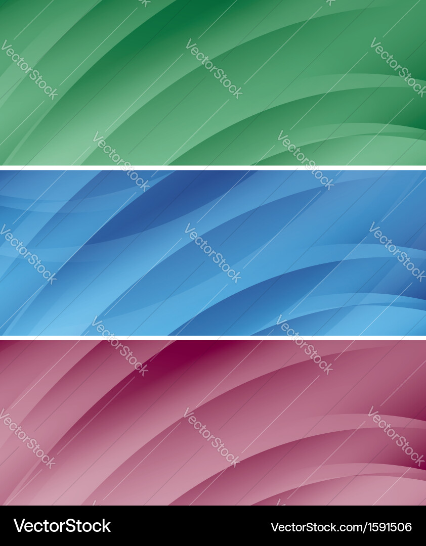 Set of abstract wavy backgrounds Royalty Free Vector Image