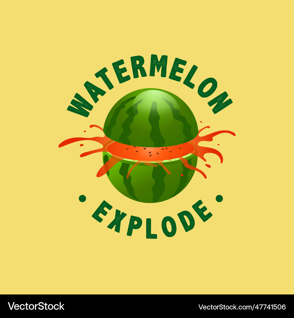 Watermelon design for badge and logo Royalty Free Vector