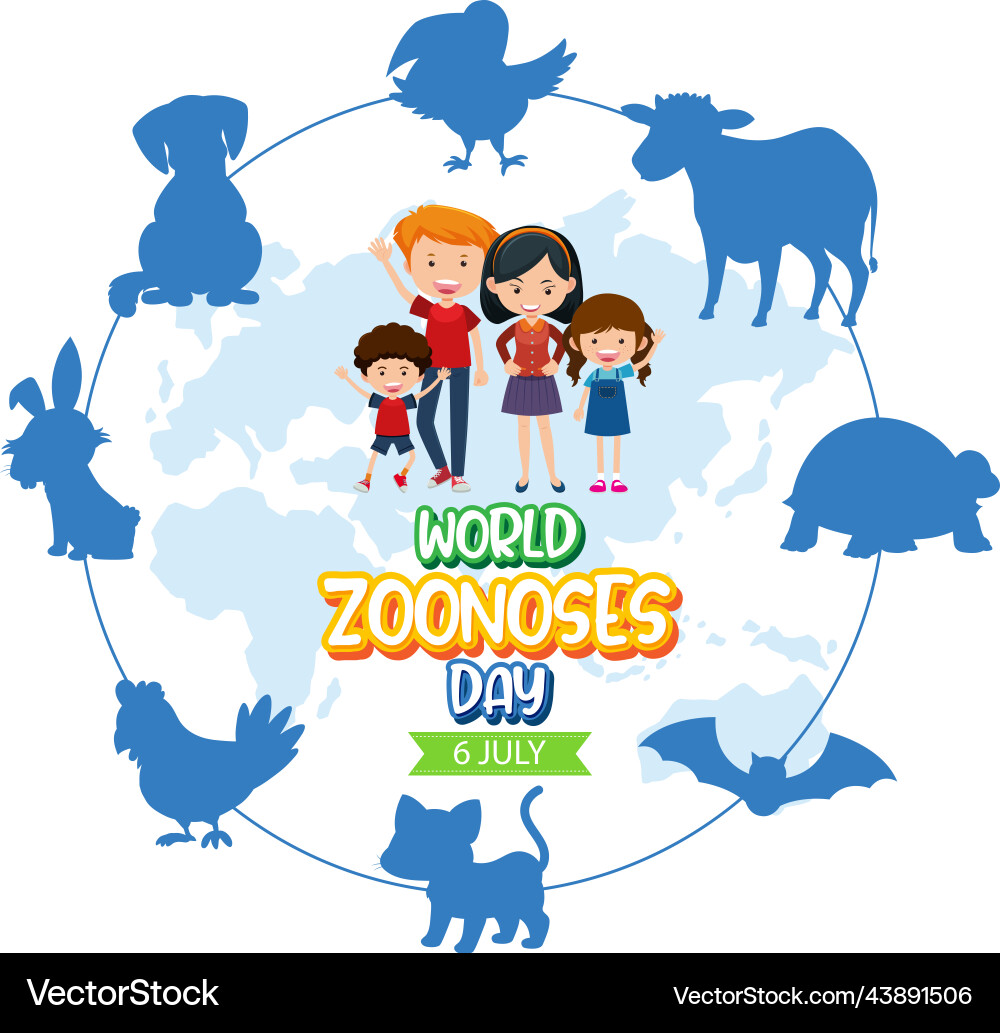 World zoonoses day banner design Royalty Free Vector Image