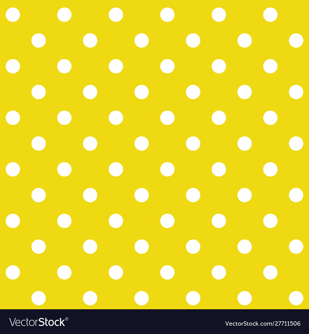 Yellow polka dot seamless pattern Royalty Free Vector Image