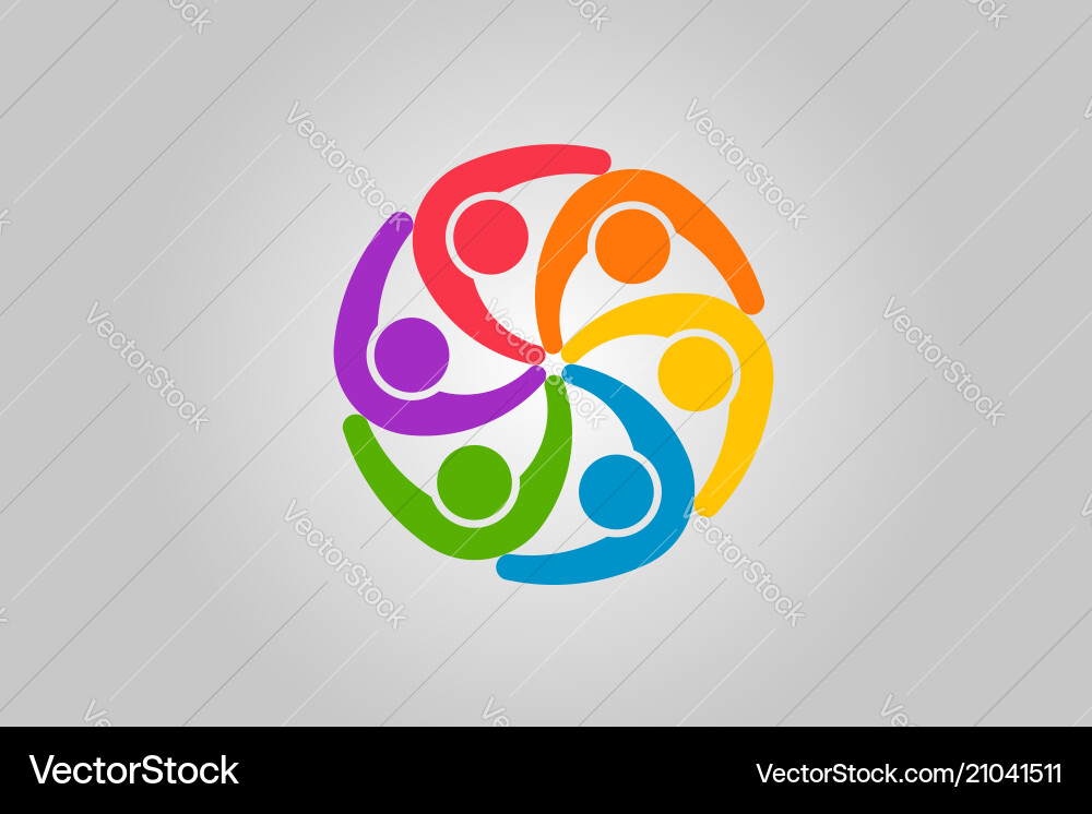Business people logo design Royalty Free Vector Image