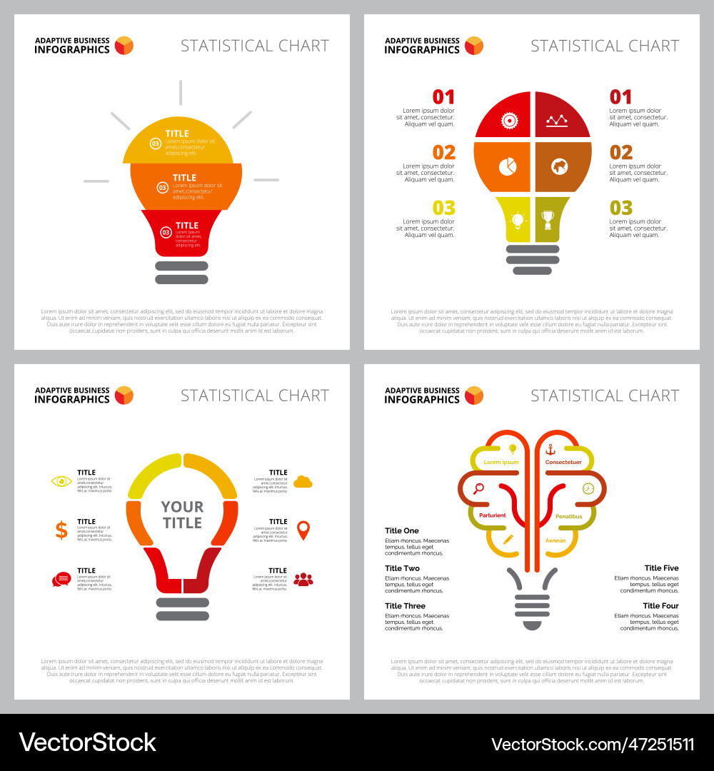 Collection of multicoloured infographic template Vector Image