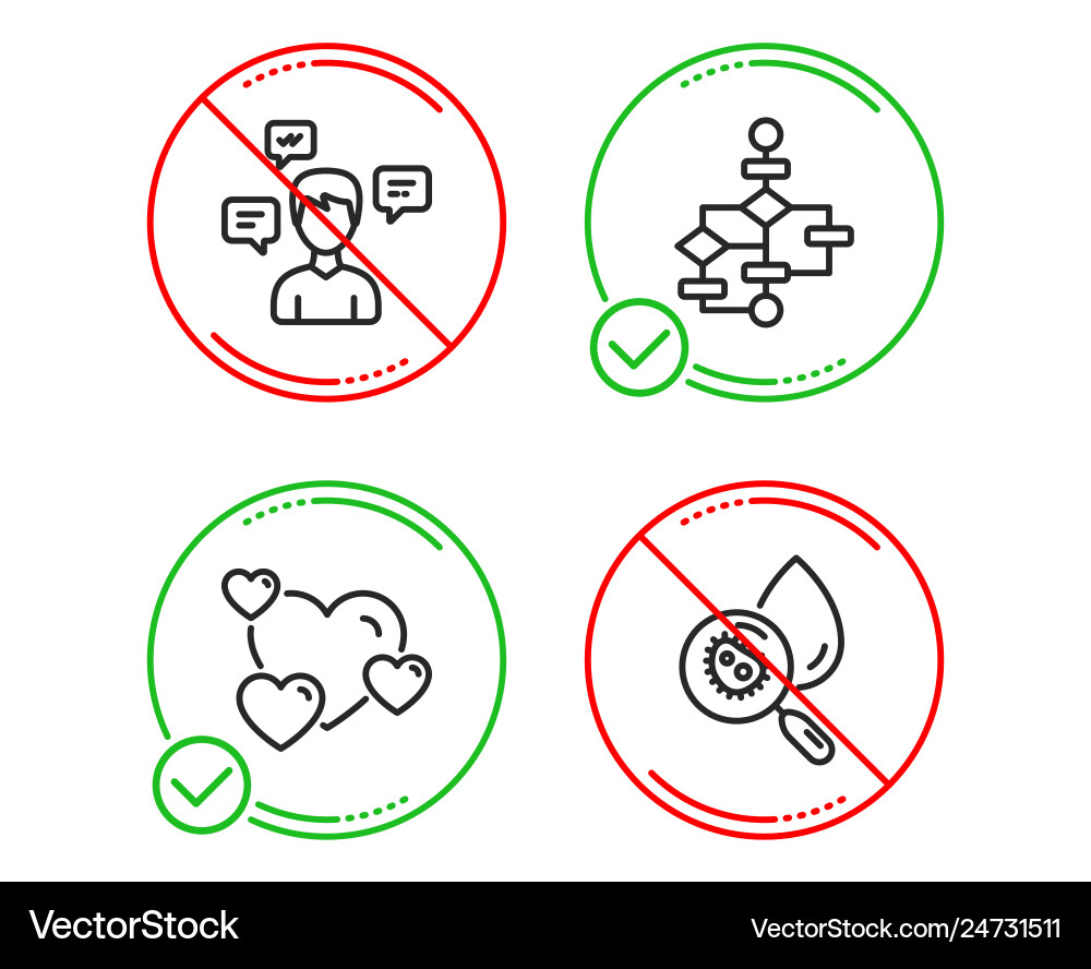 Conversation messages heart and block diagram Vector Image