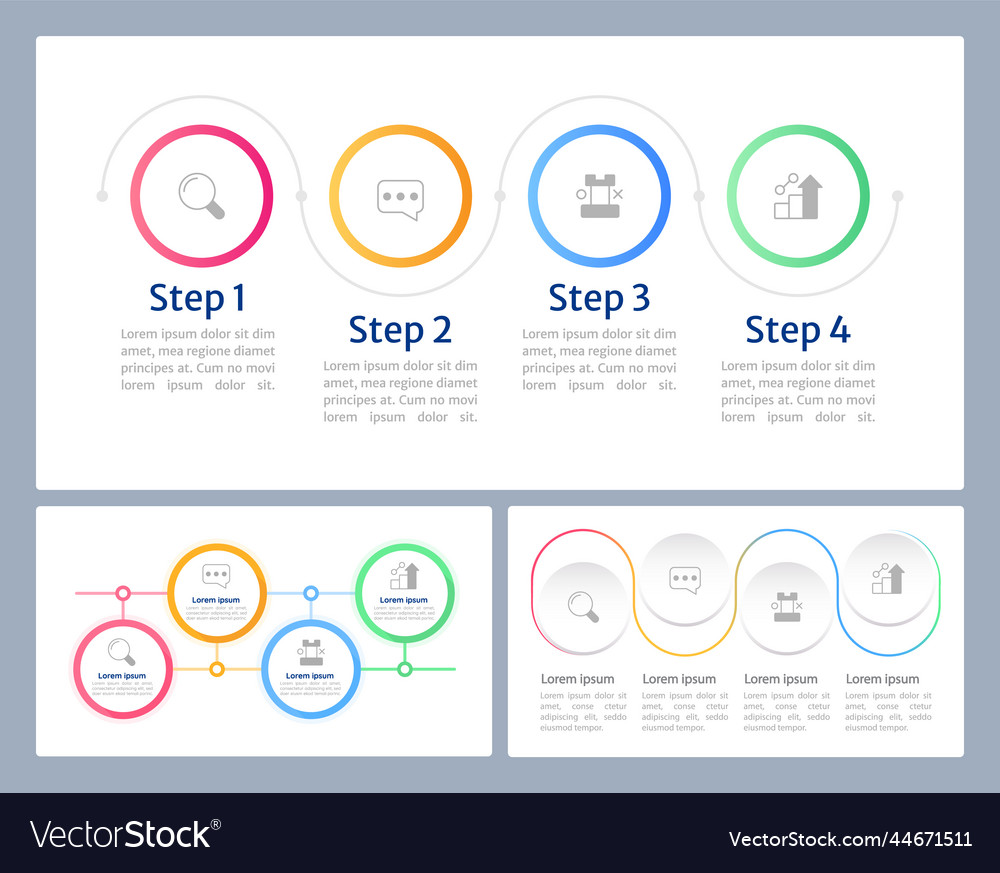 Data analytics infographic chart design templates Vector Image