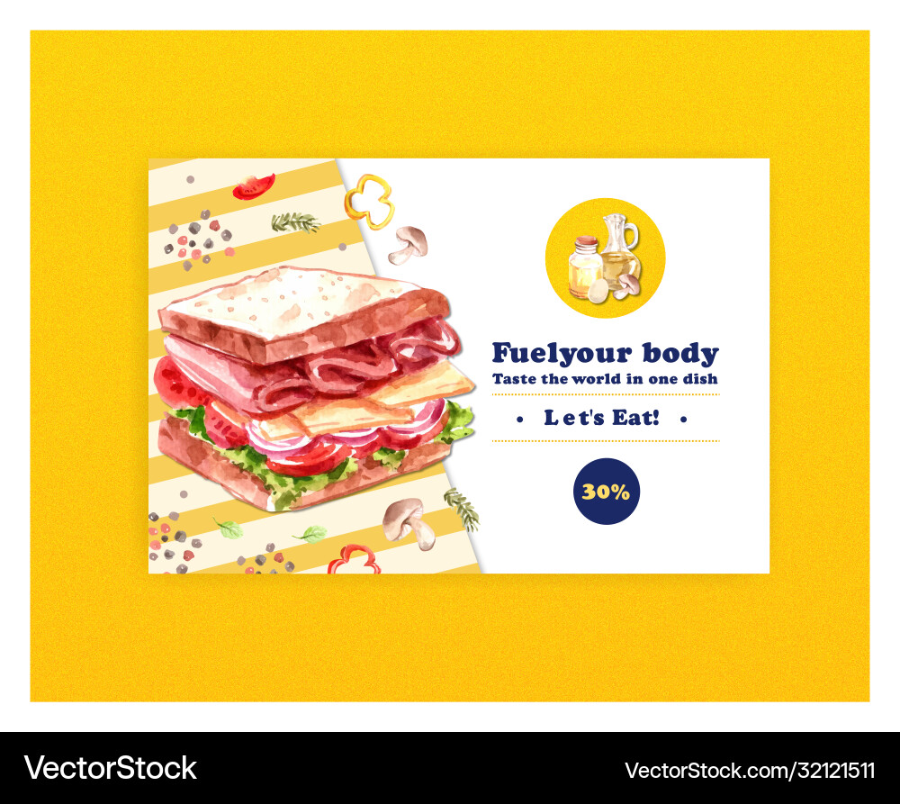 Facebook template with cooking design Royalty Free Vector