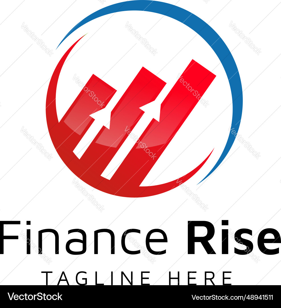 Financial advisors logo design template business Vector Image
