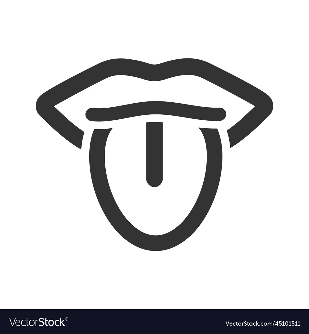 Human tongue icon Royalty Free Vector Image - VectorStock