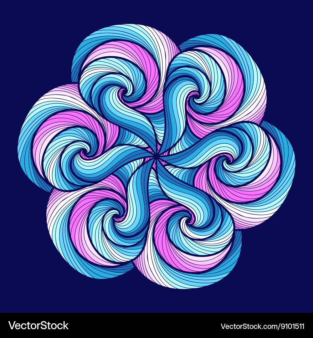 Mandala colorful round ornament Royalty Free Vector Image