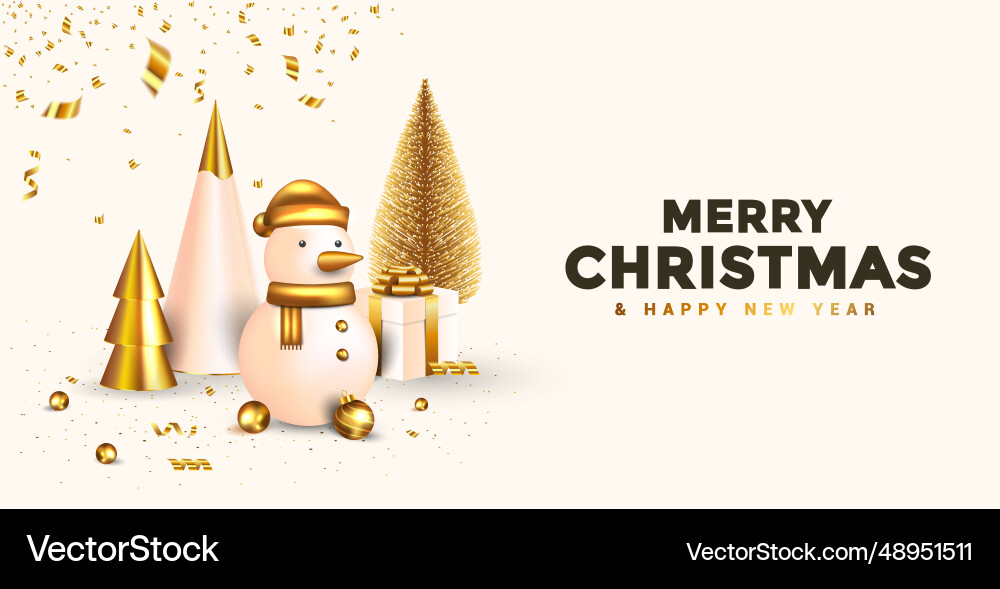 Merry christmas greeting card design 2 Royalty Free Vector