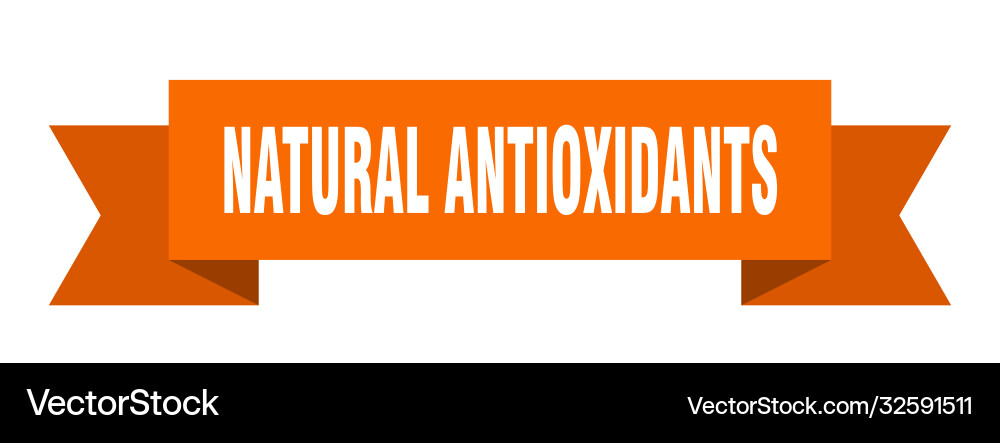 Natural antioxidants ribbon Royalty Free Vector Image