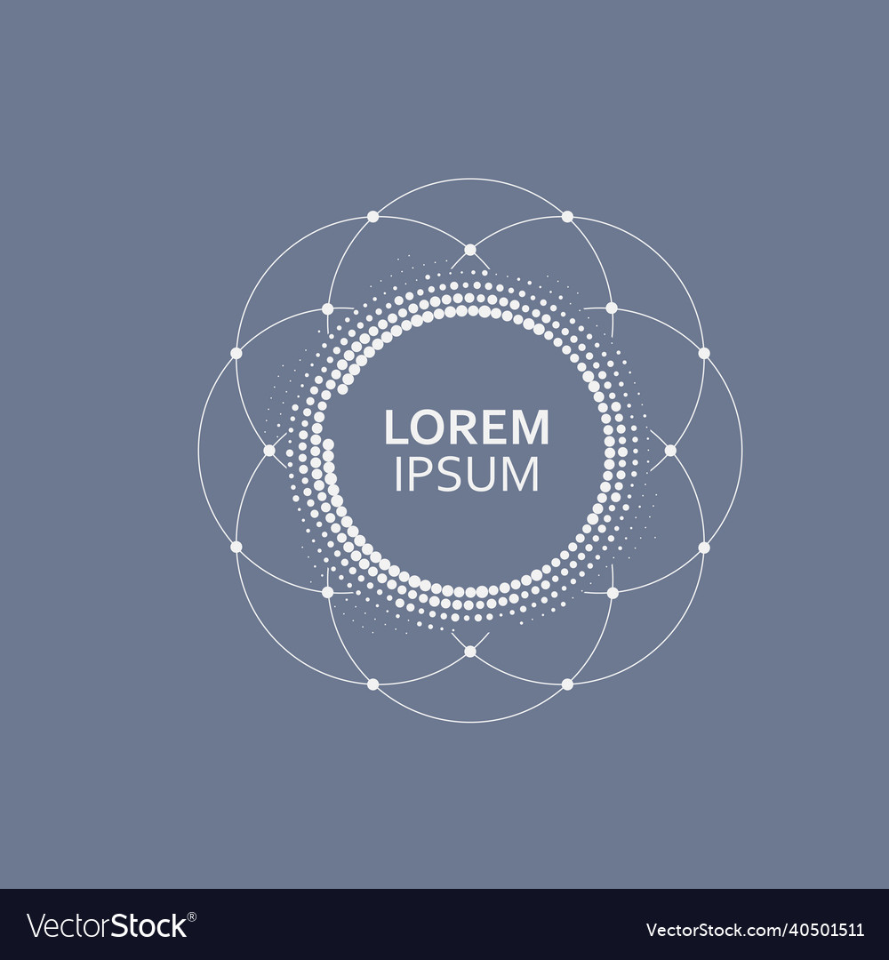 Set pattern circle abstract background Royalty Free Vector