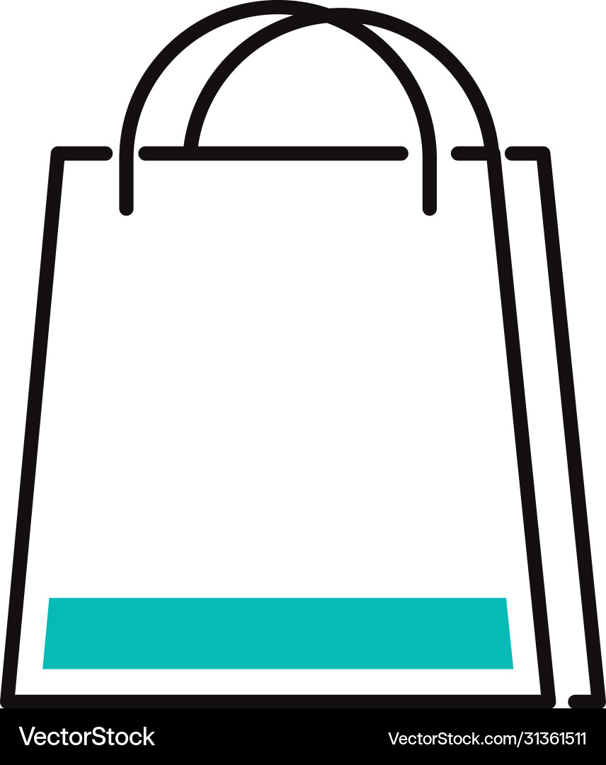 Shopping bag line style icon design Royalty Free Vector