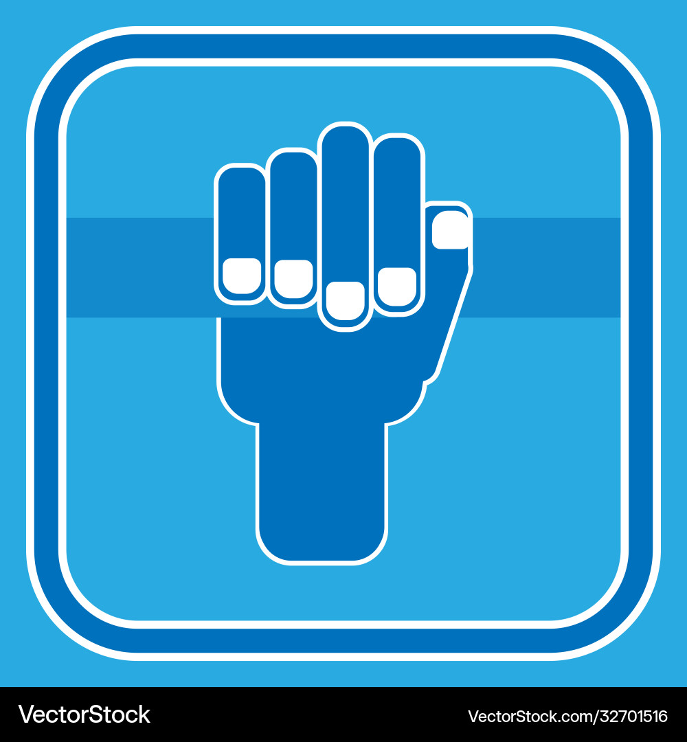 A human hand holding handrail handrail Royalty Free Vector