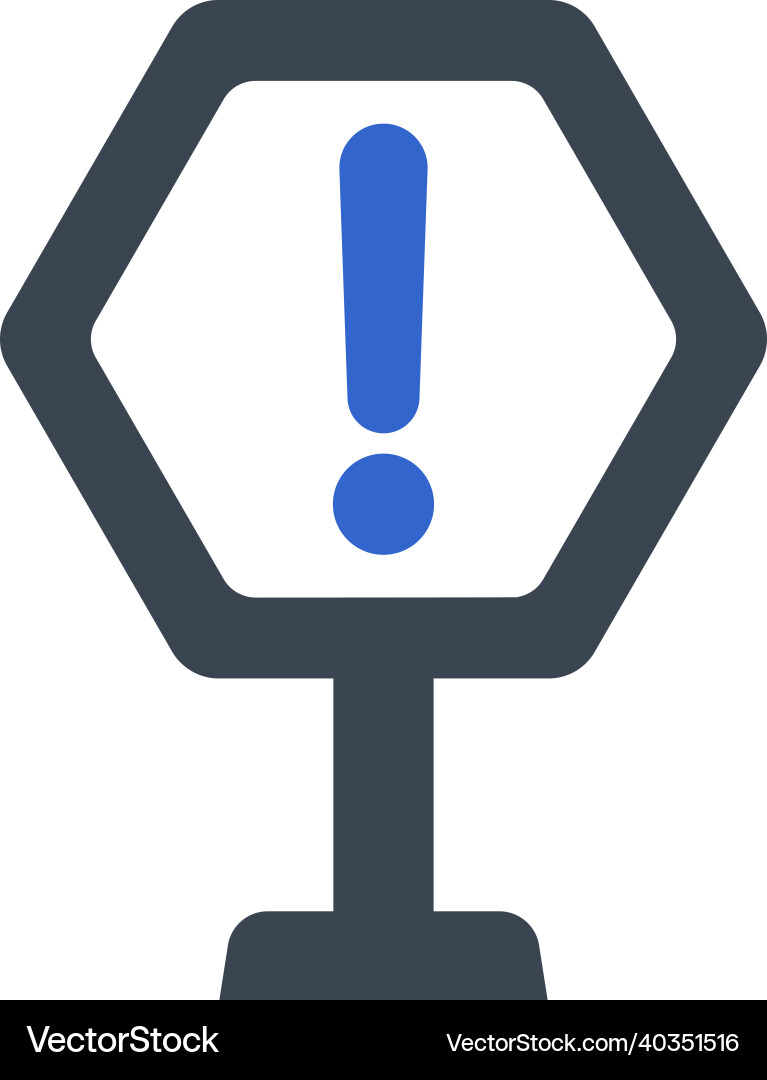 Alert warning board icon Royalty Free Vector Image