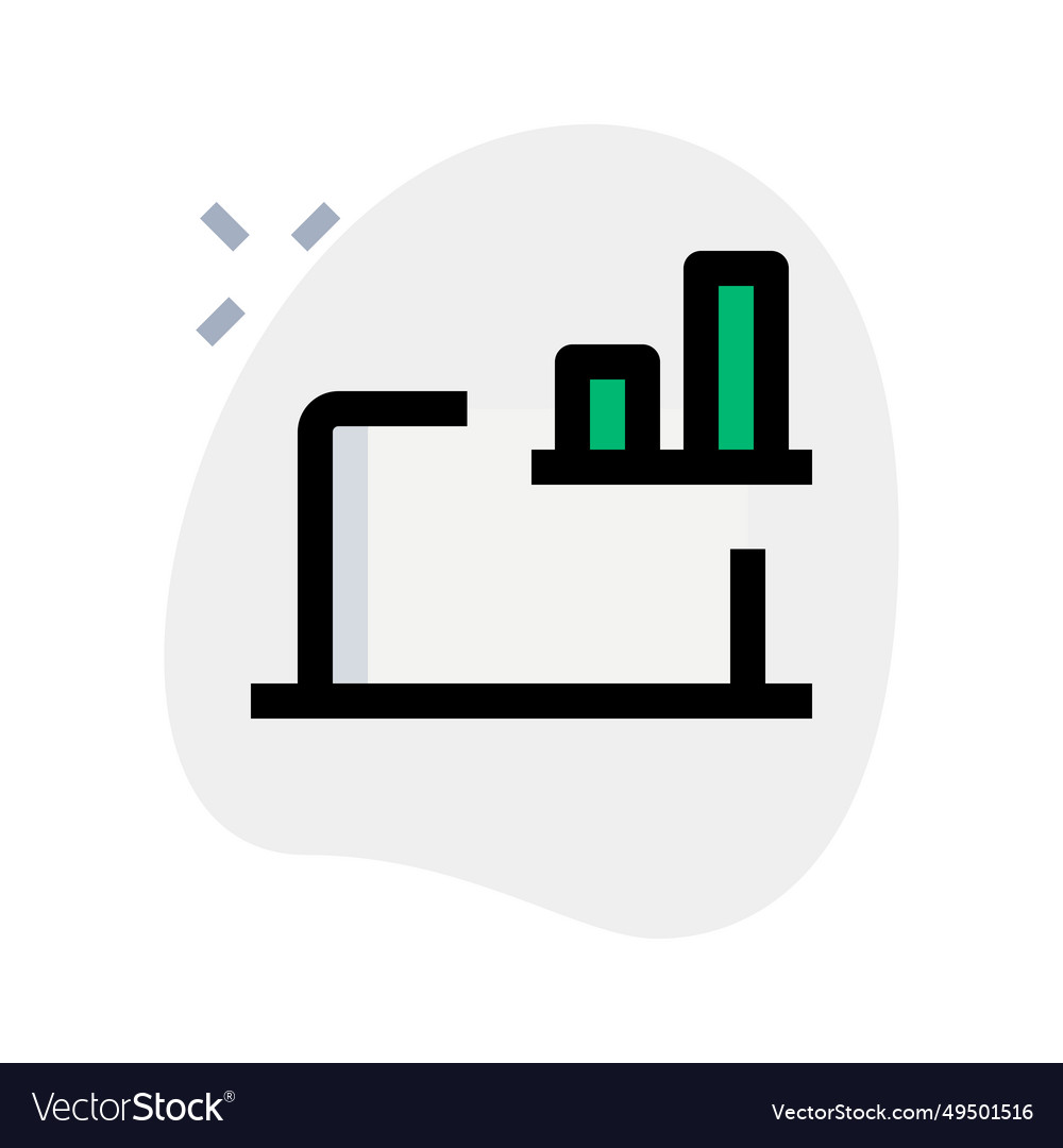 Compact visual data on laptop screen Royalty Free Vector