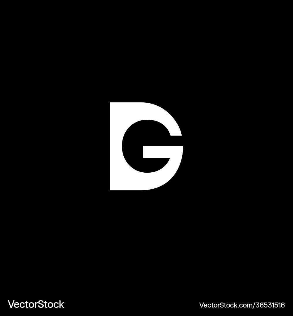 Dg or gd abstract outstanding professional Vector Image