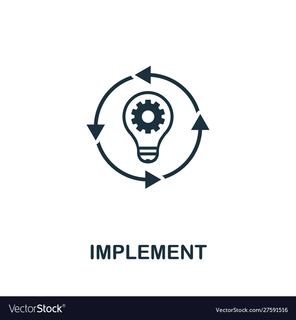 Implement icon symbol creative sign from business Vector Image Implement icon symbol creative sign from business Vector Image