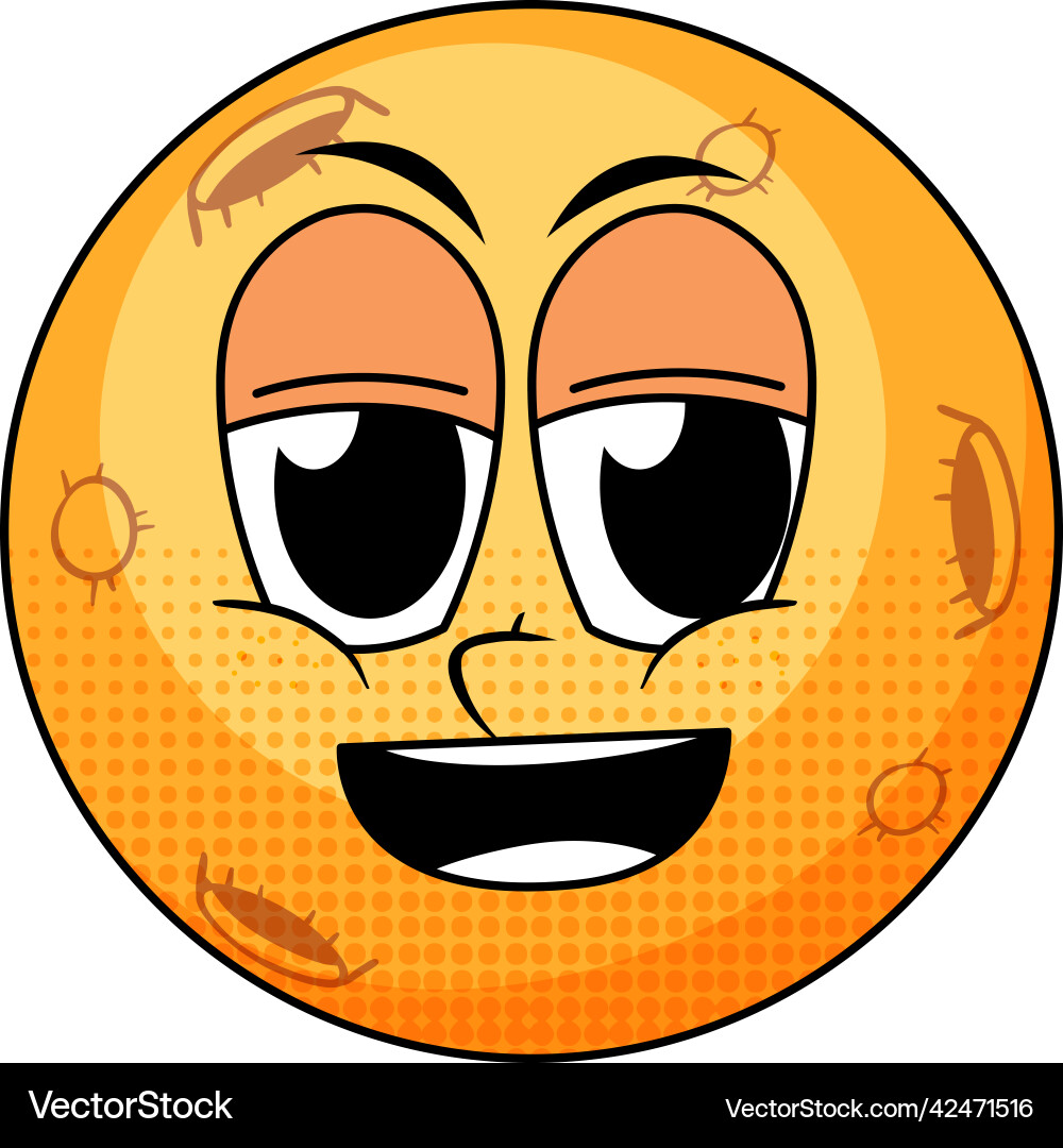 Moon cartoon character on white background Vector Image
