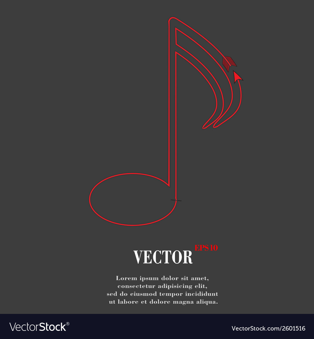 Music elements notes web icon flat design Vector Image