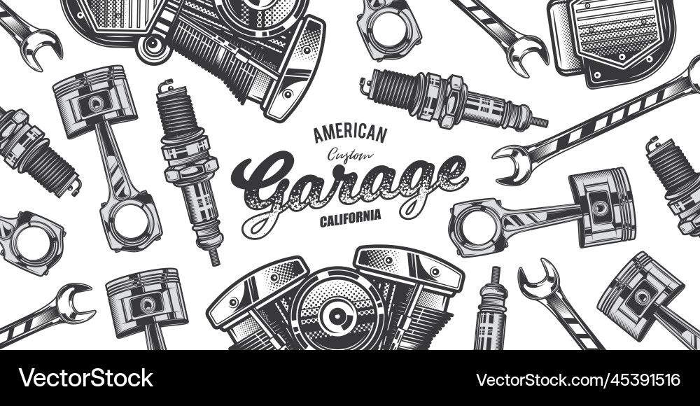 Original monochrome motorcycle banner Royalty Free Vector