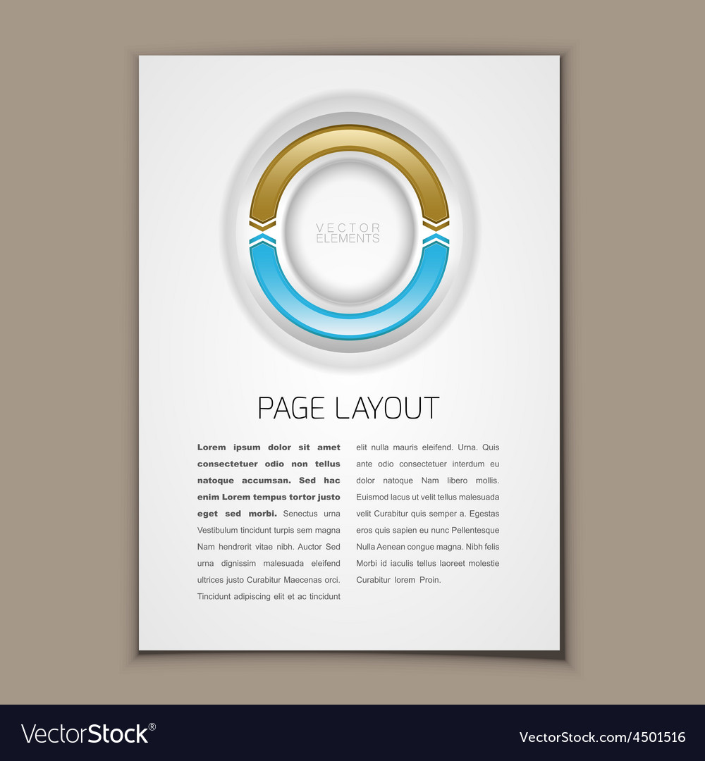 Page layout Royalty Free Vector Image - VectorStock