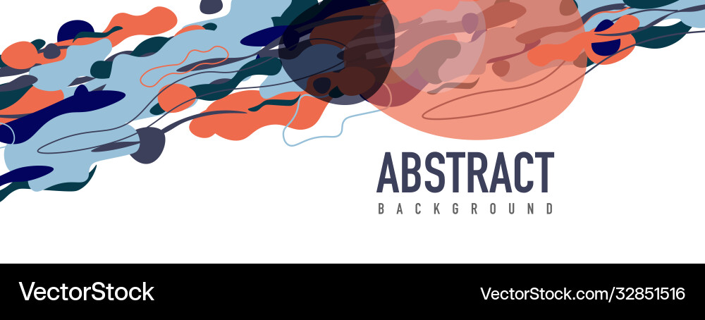 Trendy liquid style shapes abstract design Vector Image