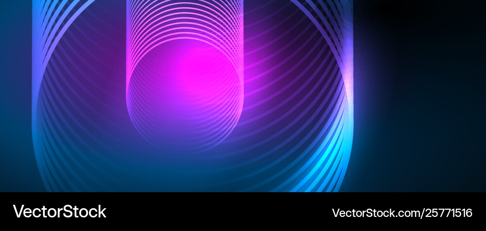 Trendy neon blue abstract design with waves Vector Image