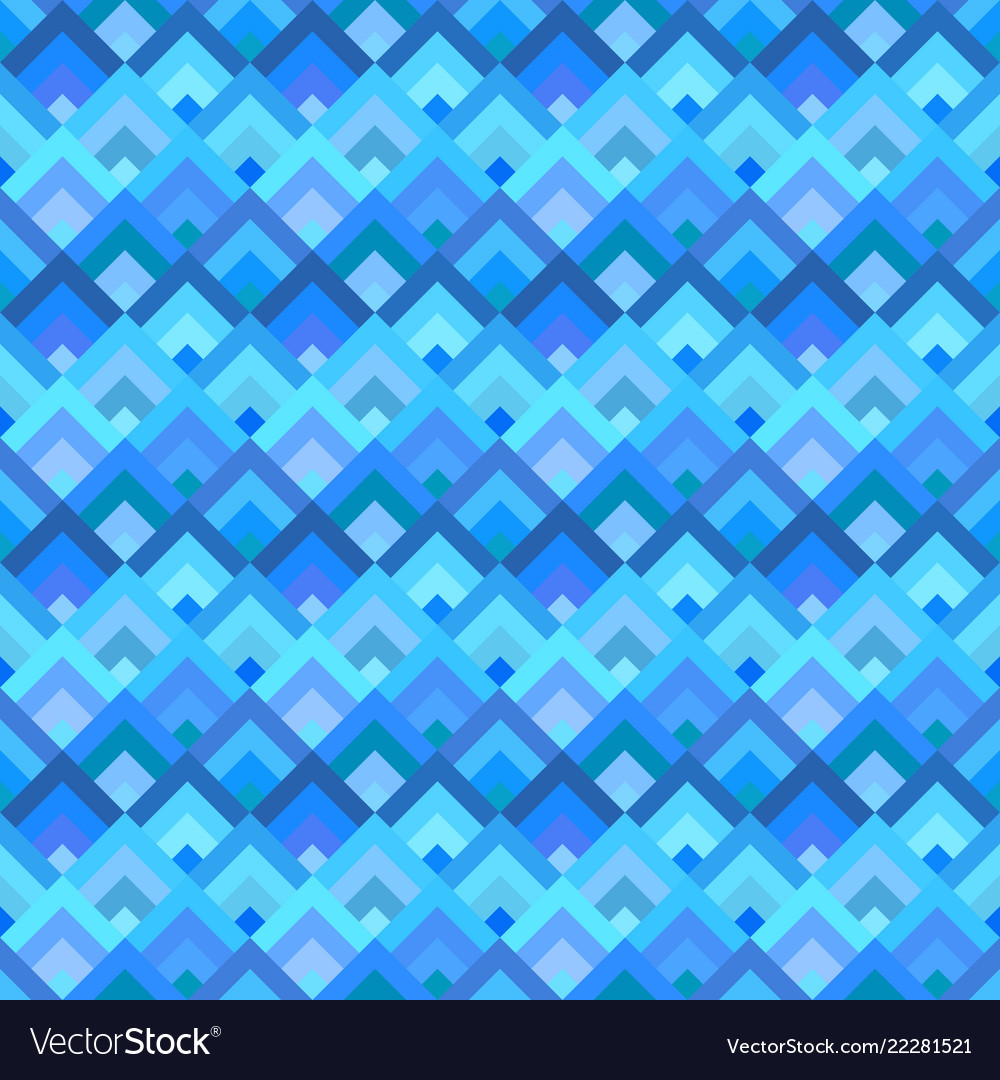 Blue abstract seamless diagonal shape pattern Vector Image