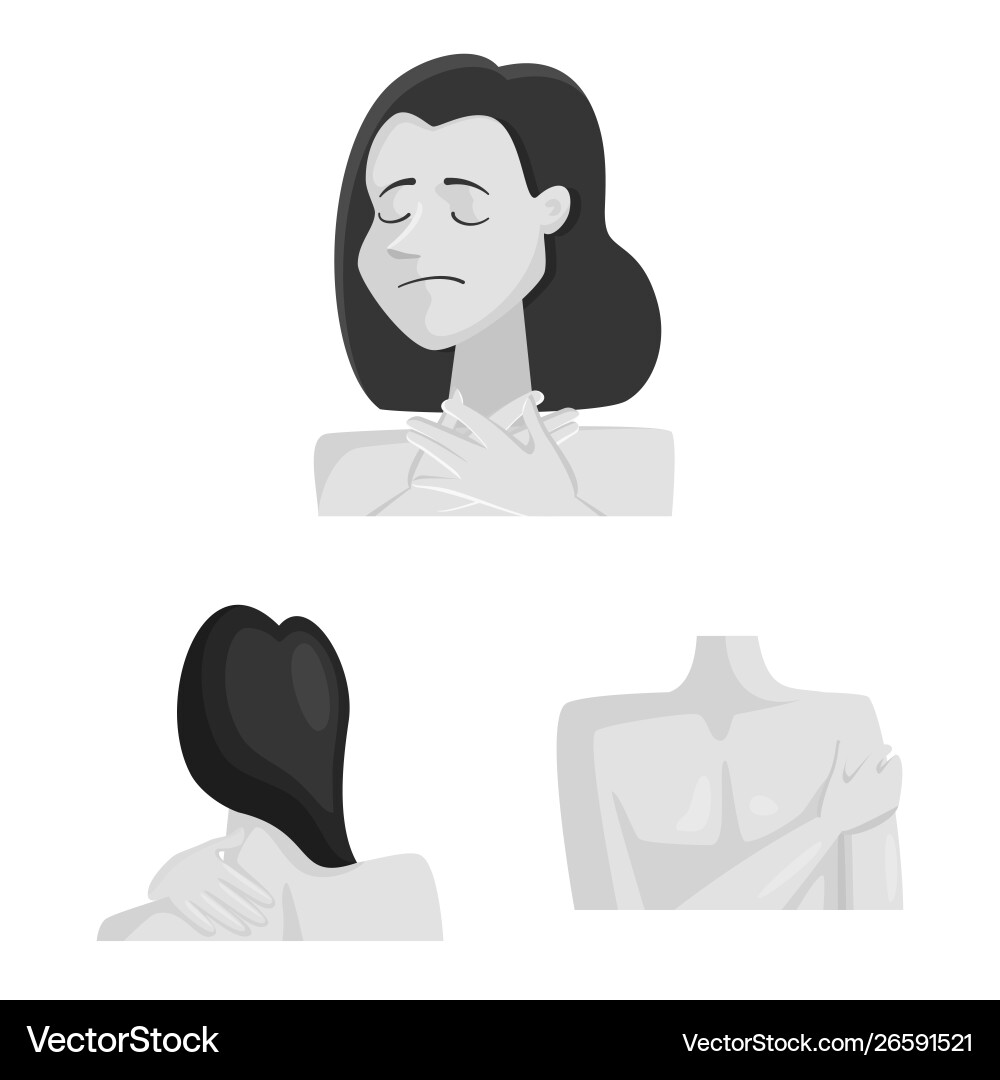 Design suffering and injury logo set Royalty Free Vector