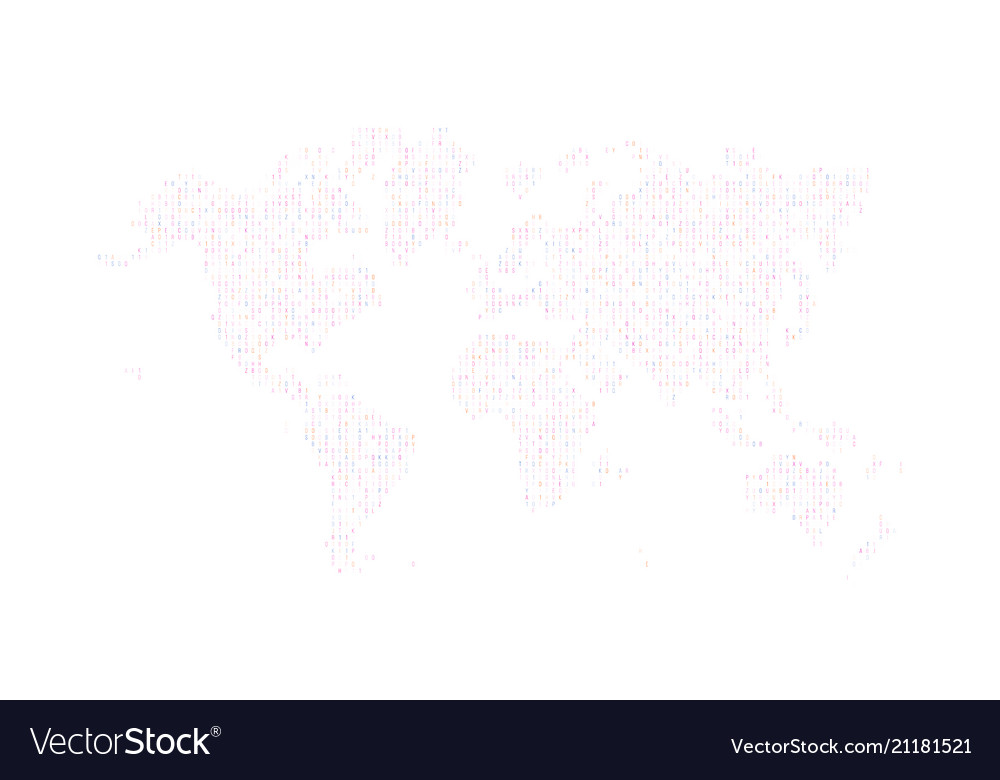 Hexadecimal computer code in the form Royalty Free Vector