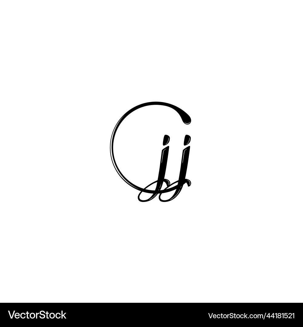 Jj stylish fashion logo initial concept with high Vector Image