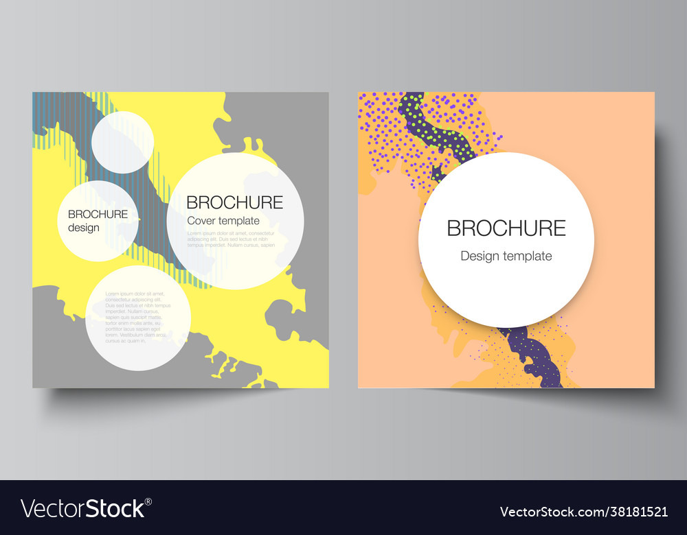 Layout two square covers design Royalty Free Vector Image
